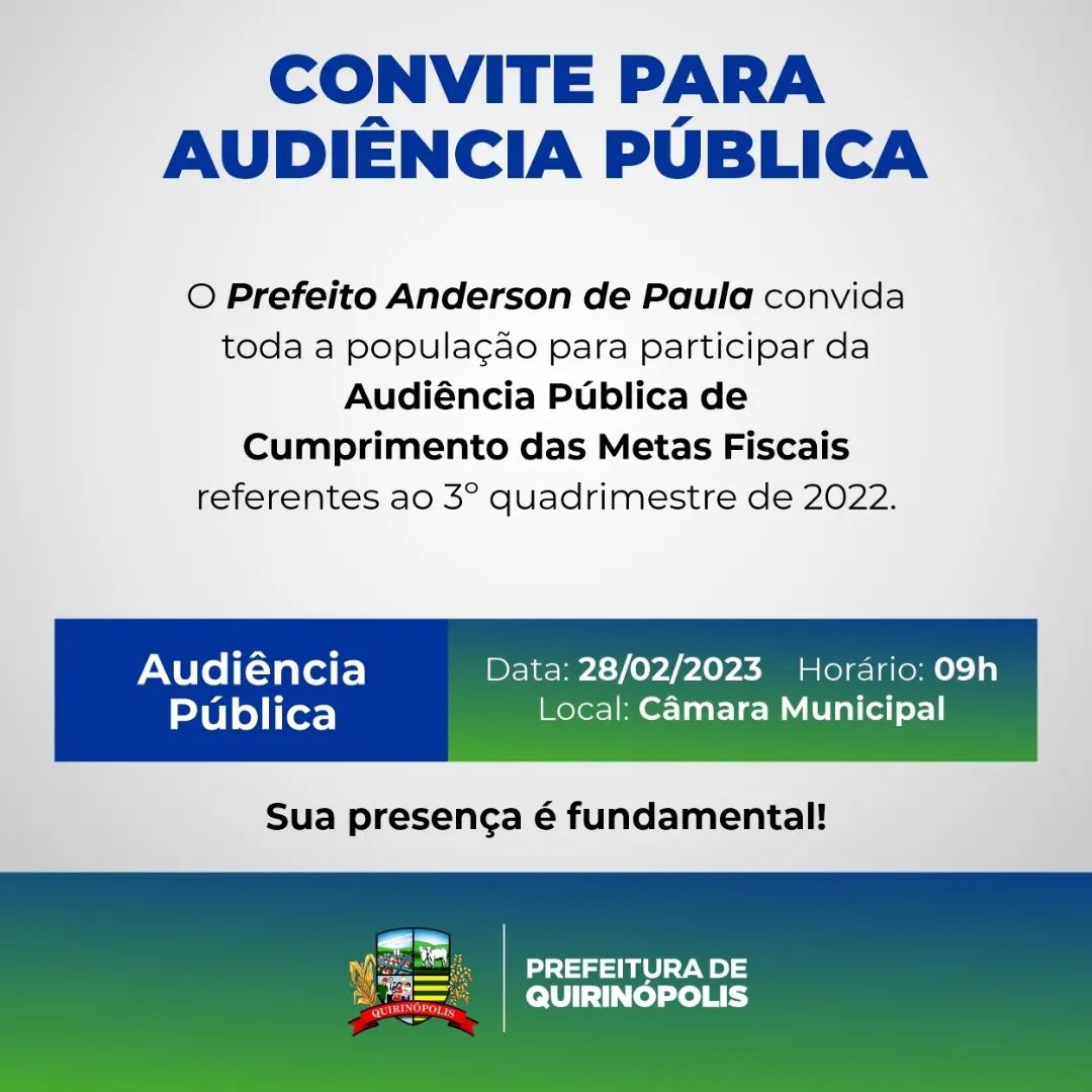 Prefeitura convida para audiência pública de cumprimento das metas ...